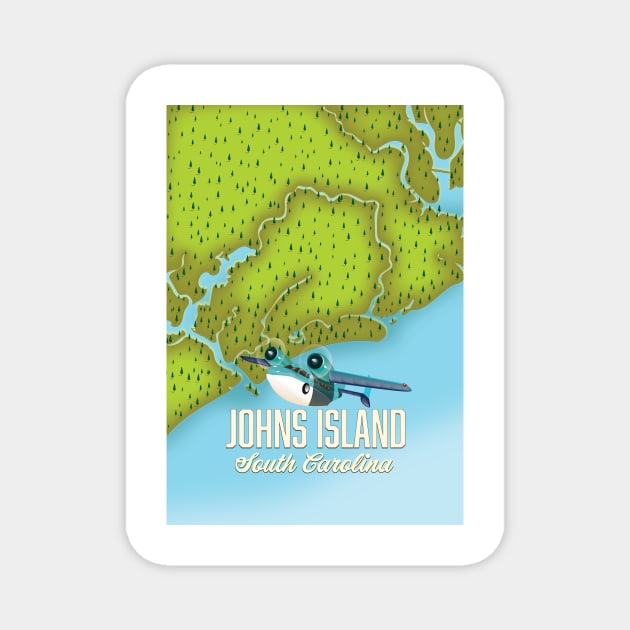 Johns Island map - Johns Island South Carolina - Magnet | TeePublic