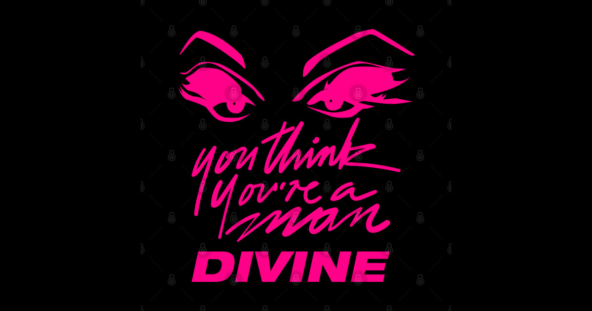 DIVINE 80S RETRO STYLE PINK NEON - Divine - Sticker | TeePublic