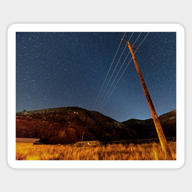 Jerome Arizona Ghost Town Starry Skies Mining Town - Jerome - Sticker ...