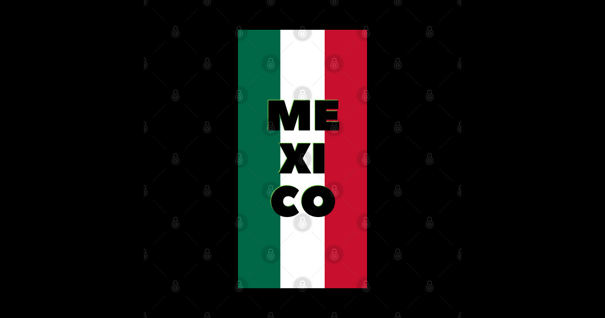 Mexico City in Mexican Flag Colors Vertical - Mexico City - Sticker ...