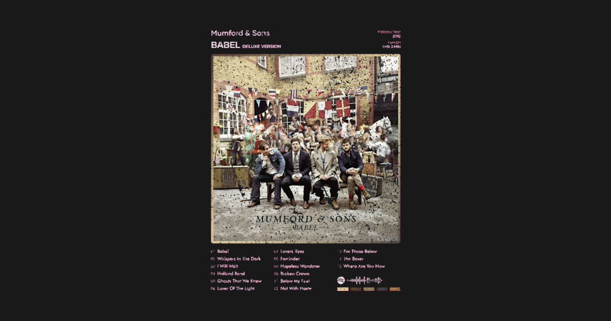 Mumford & Sons - Babel Tracklist Album - Mumford Sons - T-Shirt | TeePublic