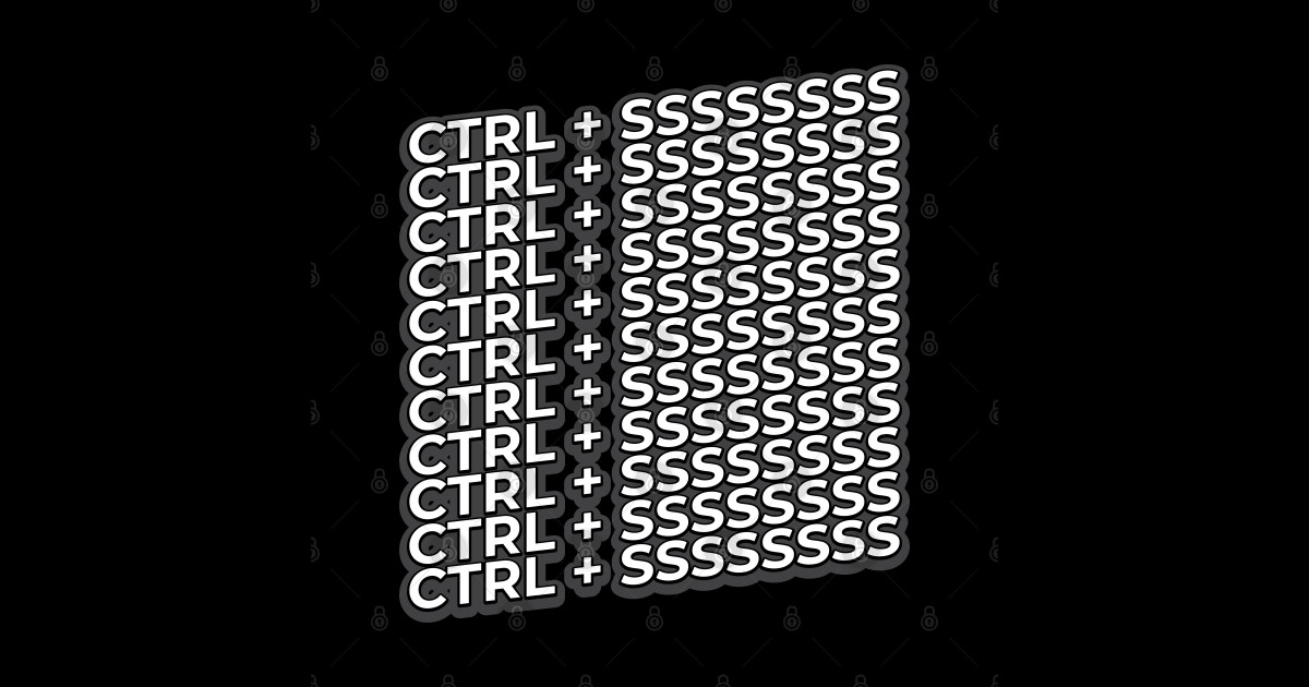 CTRL + S - Keyboard - Sticker | TeePublic