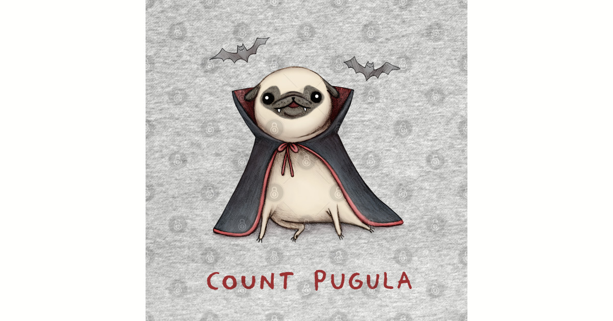 Count Pugula - Pug - T-Shirt | TeePublic
