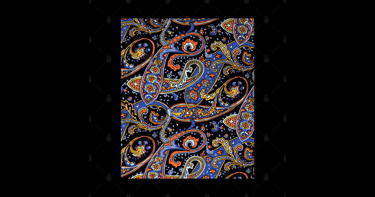 Retro Vintage Paisley Pattern - Paisley - Sticker | TeePublic