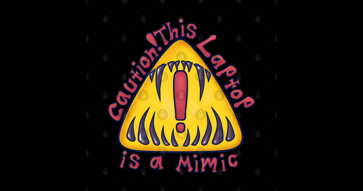 Laptop Mimic Label - Dnd - Sticker | TeePublic