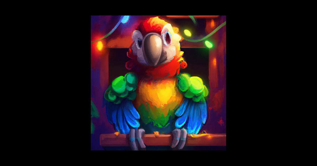 Cute Parrot Drawing - Cute Parrot - Sticker | TeePublic