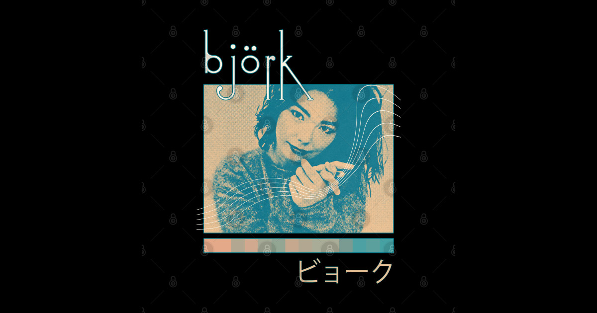 Björk >>>> Aesthetic Fan Art Design - Bjork - Sticker | TeePublic
