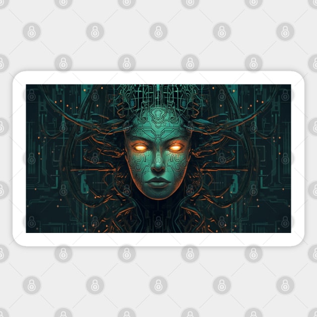 Cypherpunk Evil Cyberpunk AI System Failure - Cyberpunk - Sticker ...