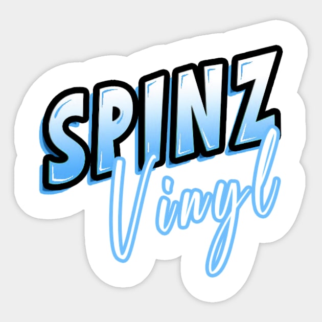 Spinz Vinyl Logo Blue - Spinz Vinyl - Sticker | TeePublic