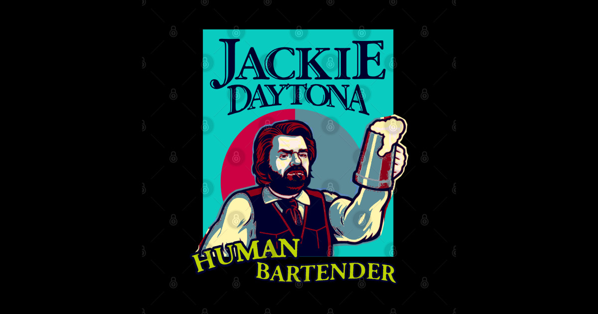 JACKIE DAYTONA - HUMAN BARTENDER - Jackie Daytona - Sticker | TeePublic