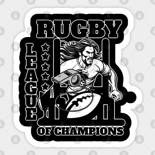 Rugby league of champions - Rugby - Sticker | TeePublic