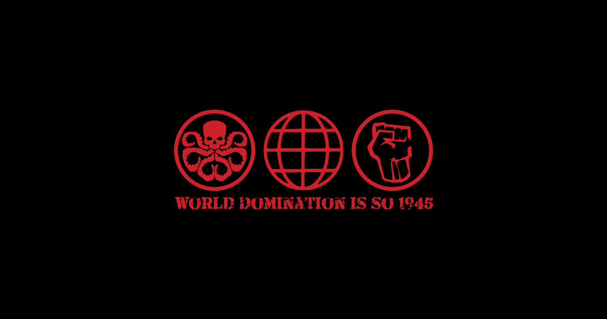 Hydra - World Domination - Red - Comics - Sticker | TeePublic