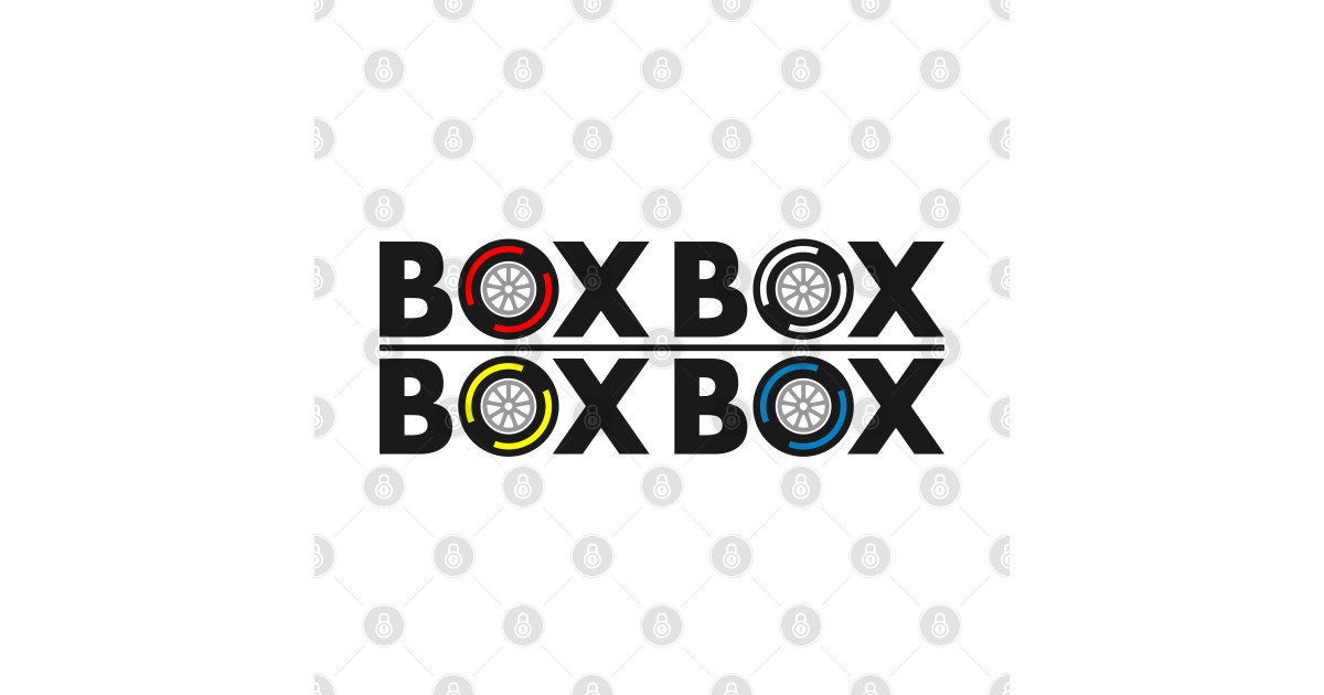 Box Box Box Box F1 Tyre Compound Design - Formula 1 - T-Shirt | TeePublic