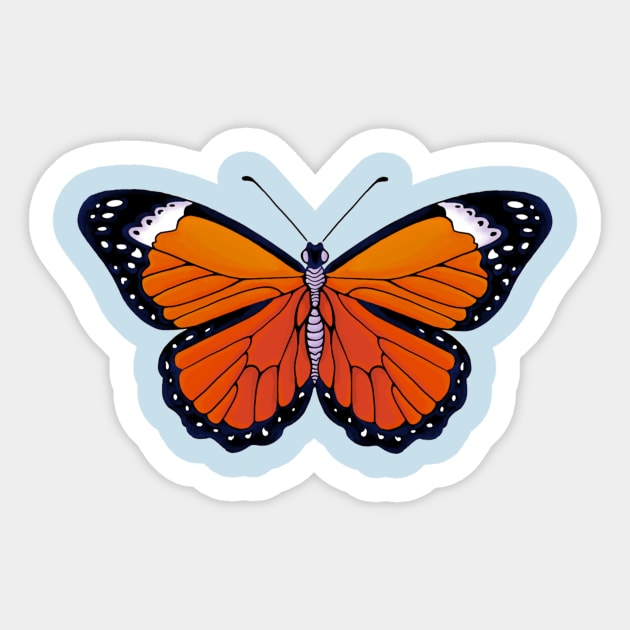 Orange Butterfly - Butterfly - Sticker | TeePublic