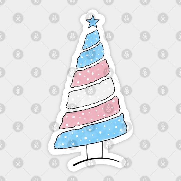 Trans Christmas Tree - Transgender - Sticker | TeePublic