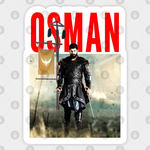 Kurulus Osman - Flag - Sword Colour edition - Dirilis - Sticker | TeePublic