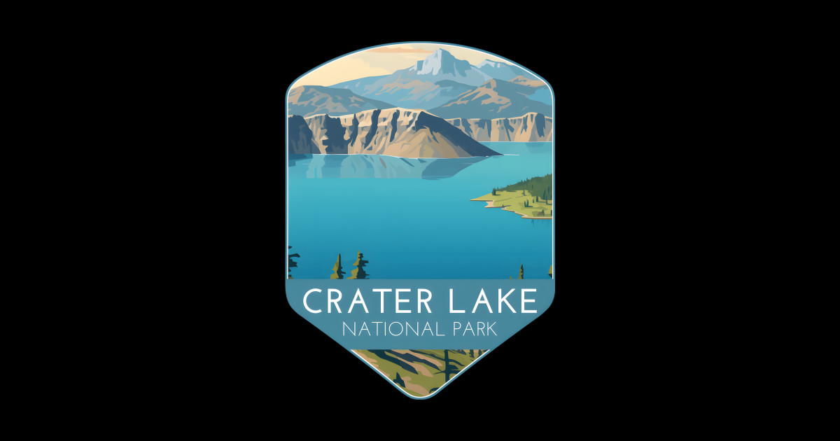 Crater Lake Oregon - National Park - Crater Lake - Sticker | TeePublic