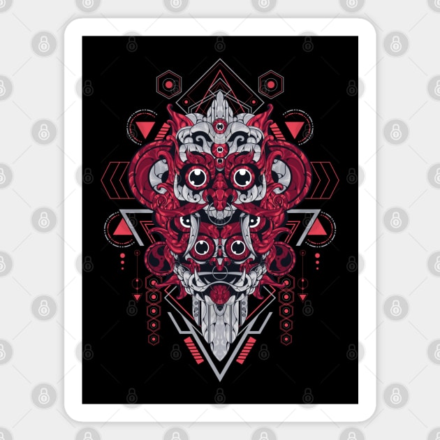 Fujin & Raijin head - Sacred Geometry - Japanese - Magnet | TeePublic