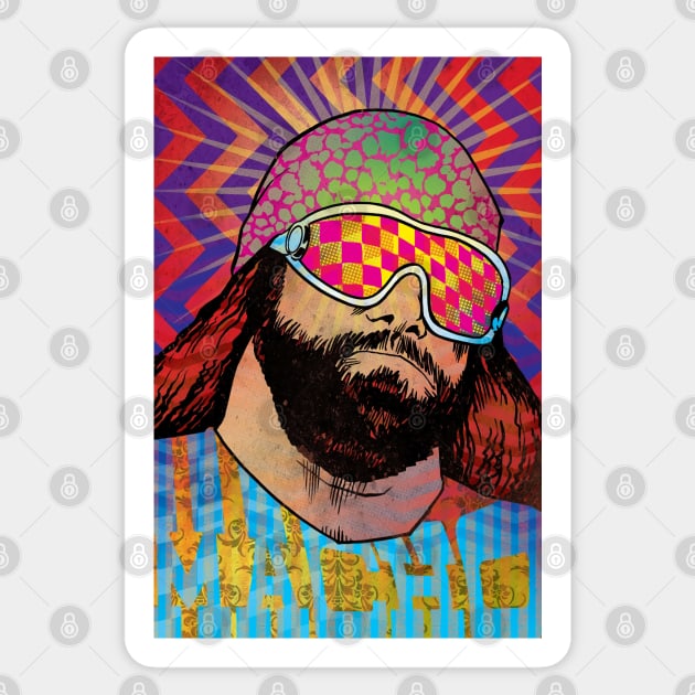 Macho Great Pattern Color - Wrestling - Sticker | TeePublic