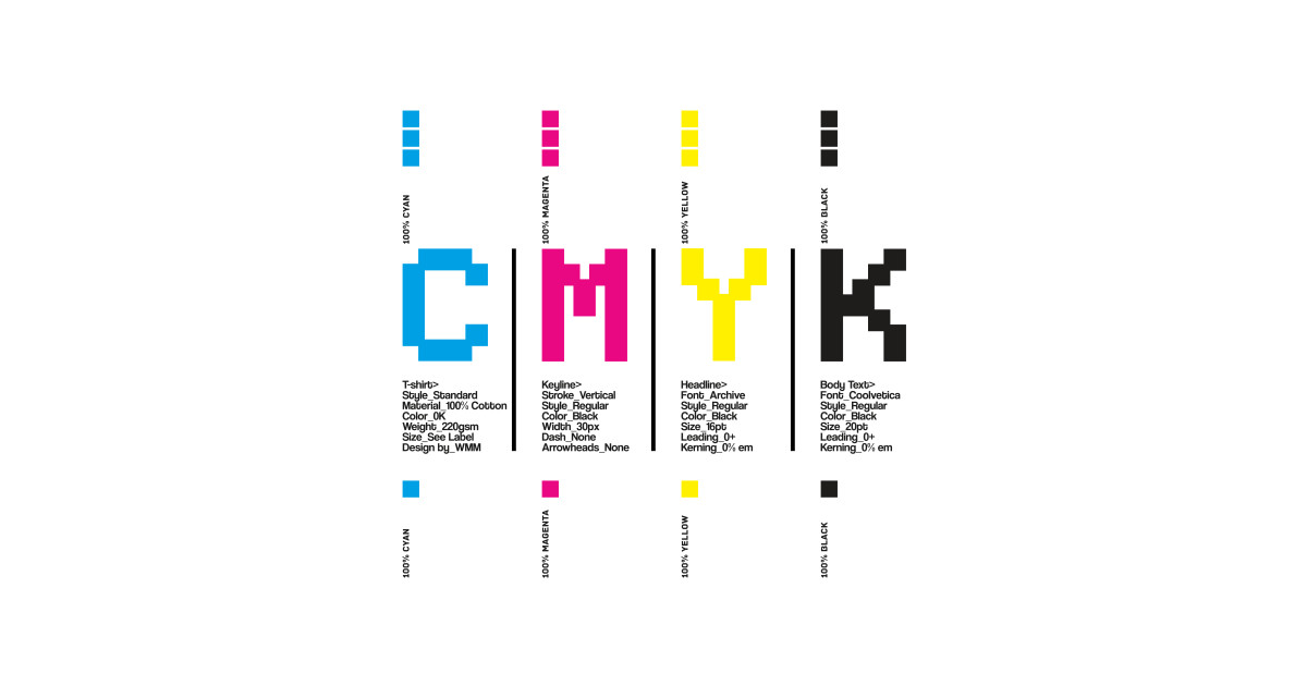 CMYK Color Typography Typeface Prepress Graphic Design - Artsy - T ...