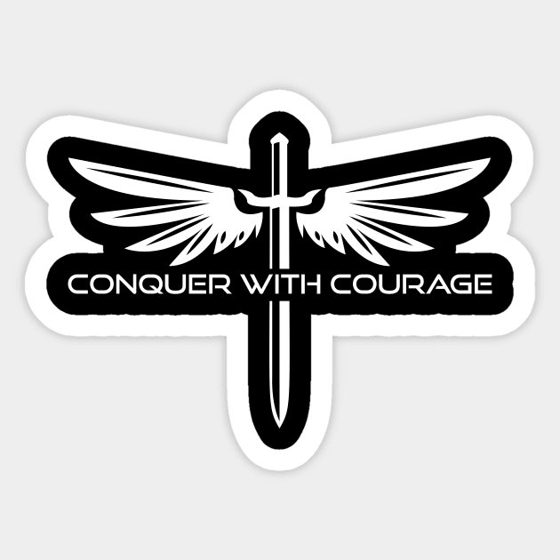 Viking Spirit with Motto "Conquer With Courage" - Viking - Sticker ...