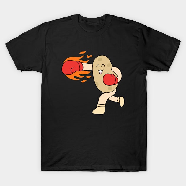 Cute potato boxing - Potato - T-Shirt | TeePublic