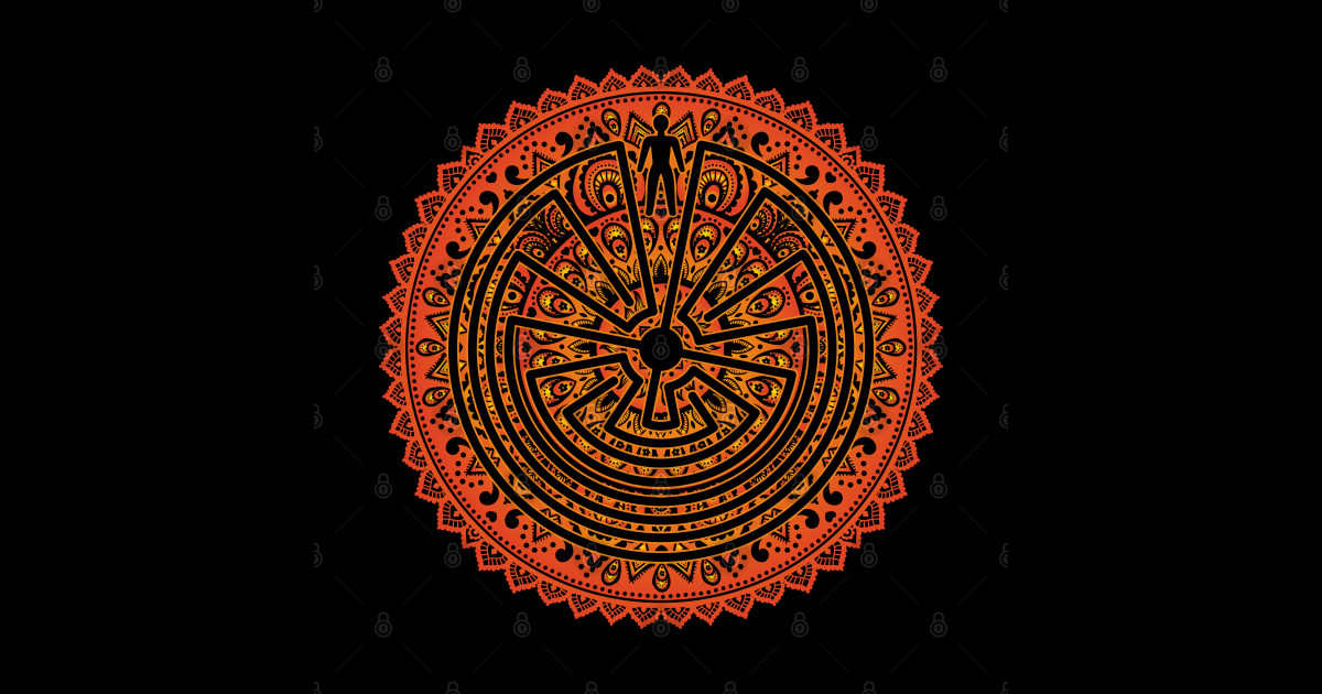 Native American Symbol - Man In The Maze - Folklore Mandala 1 - Man In ...
