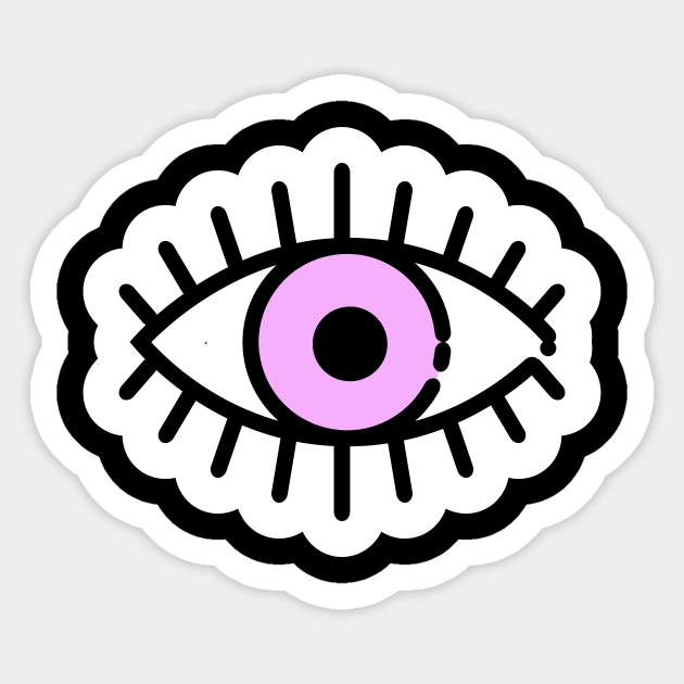Magic Eye // Line Art Sticker - Magic Eye - Sticker | TeePublic