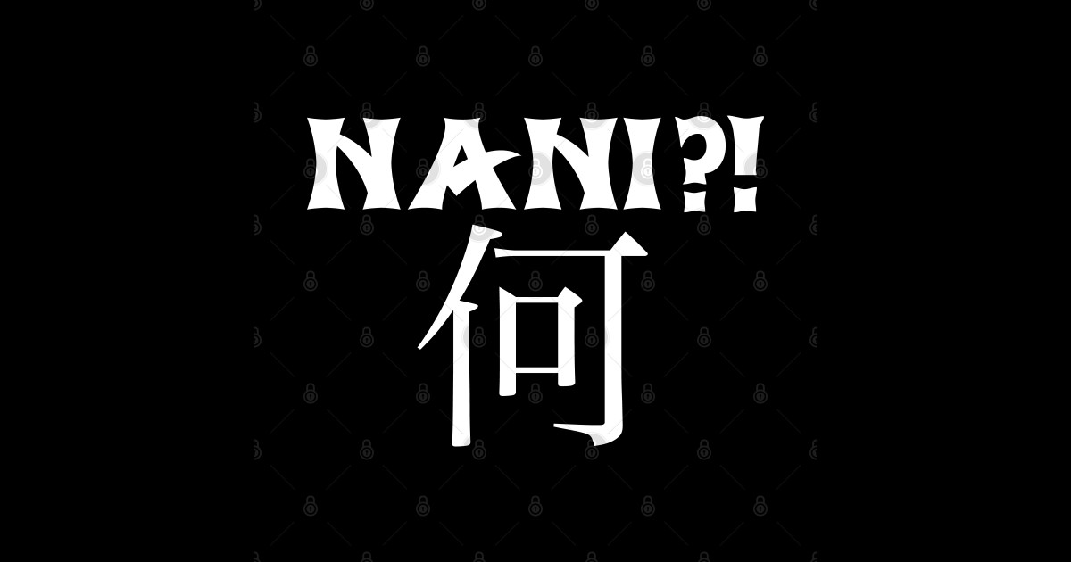 Nani What Funny Japanese Anime Manga Gift - Nani Japanese Text ...