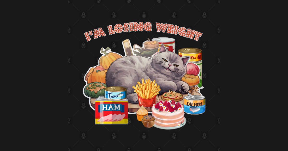 Funny Fat Gray Cat Losing Weight Meme - Hilarious Kitty Diet Humor on ...