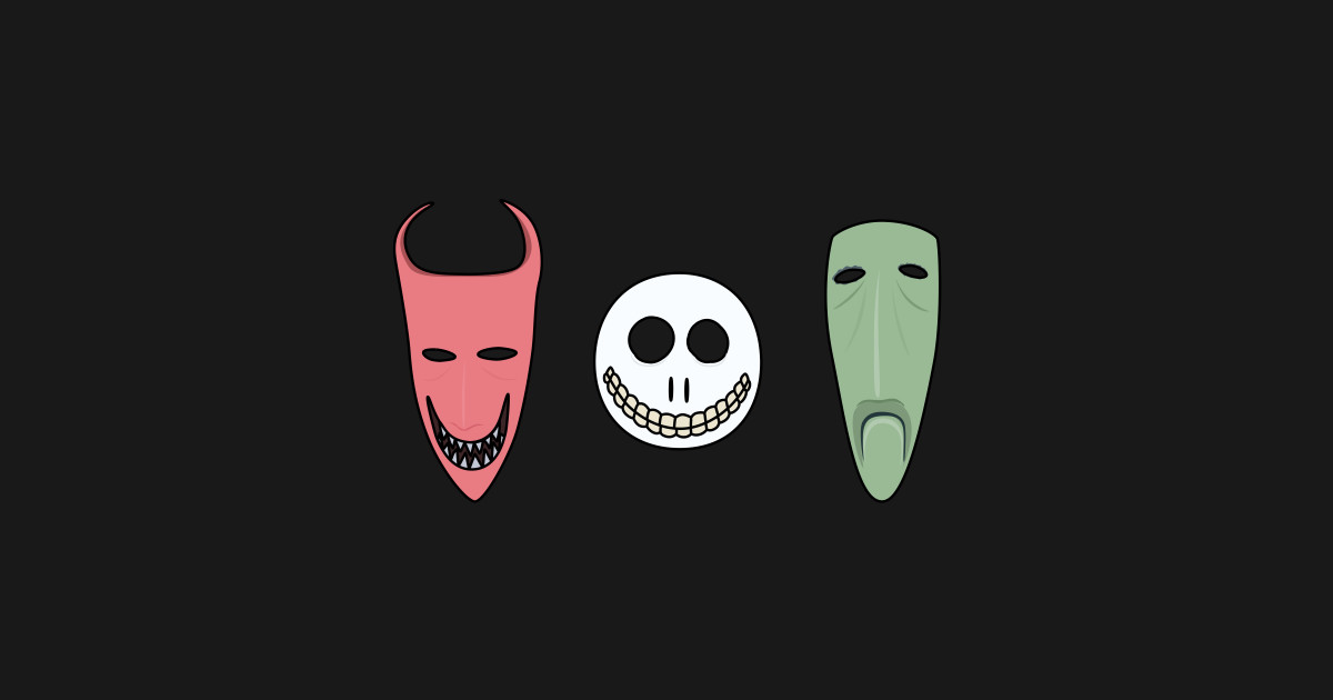 Lock, Shock and Barrel Masks - Nightmare Before Christmas - T-Shirt ...