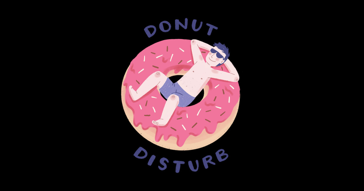 Donut Disturb - Boy - Donut - Sticker | TeePublic
