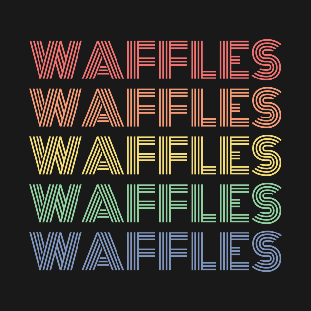 Retro Waffles - Waffles - T-Shirt | TeePublic