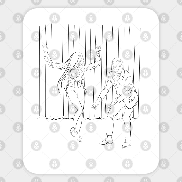 Naomi Campbell, Jimmy Fallon, - Naomi Campbell Jimmy Fallon - Sticker ...