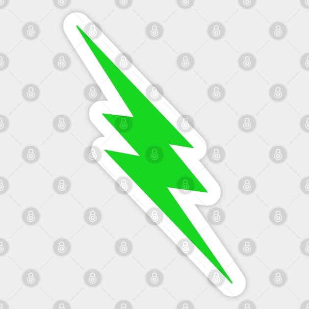 Green Lightning Bolt - Lightning Bolt - Sticker | TeePublic
