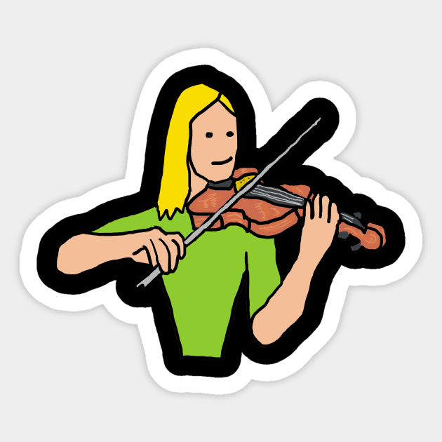 Violinist Playing Violin - Violinist - Sticker | TeePublic