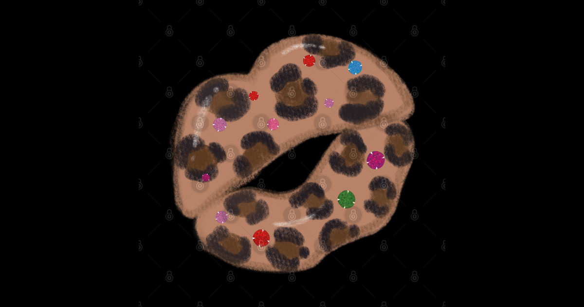 lip leopard - Lip Leopard - Sticker | TeePublic