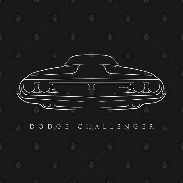 1971 Dodge Challenger - stencil - Dodge - T-Shirt | TeePublic