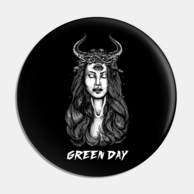 Girl Devil Play Green Day - Rock - Pin | TeePublic
