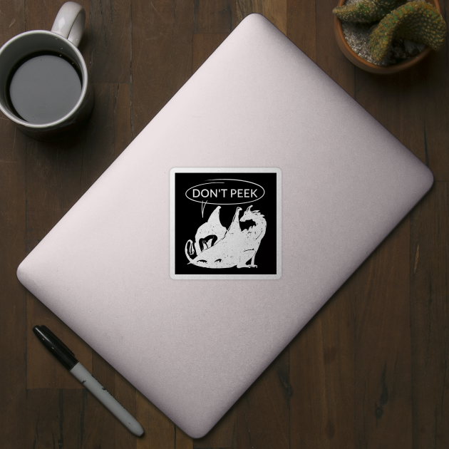 Don't peek (white version) - Peek - Sticker | TeePublic