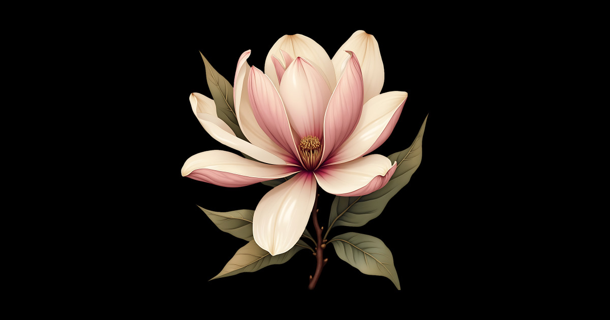 Elegant Magnolia Flower Blossom Art - Magnolia Flowers - Magnet | TeePublic