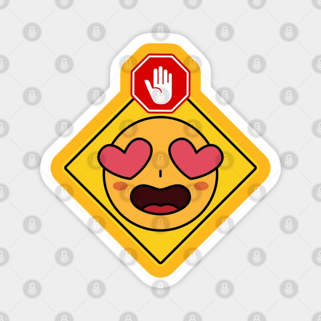 Alert Warning Facial Emoji Expressions #30 - Emoji Art - Magnet | TeePublic
