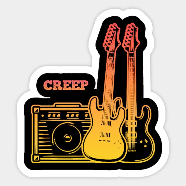 Creep Play With Guitars - Radiohead - Sticker | TeePublic