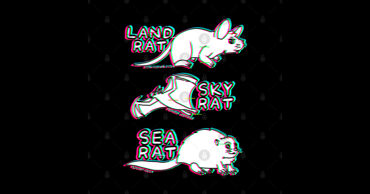 All Terrain Rats (Glitched Version) - Rad Rat Studios - Sticker | TeePublic