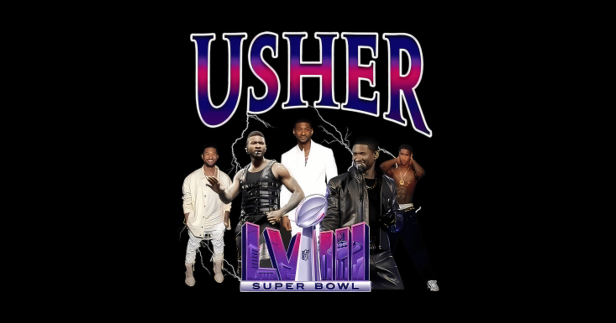 Usher LVIII Halftime Show - Usher Singer - Sticker | TeePublic
