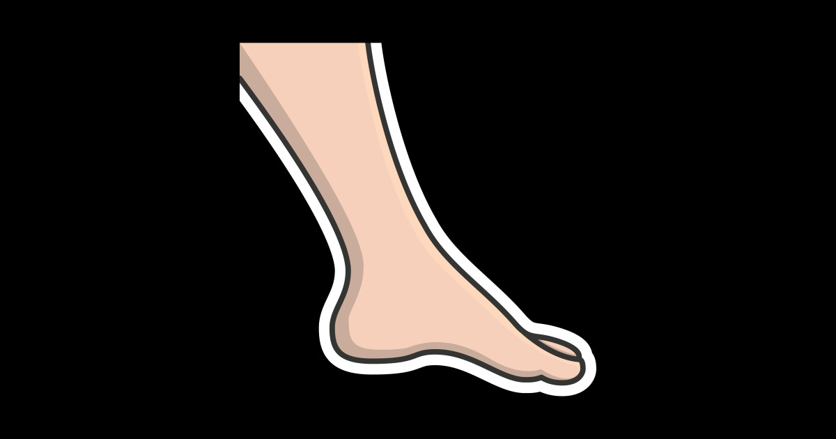 Human Feet Sticker vector illustration. People fashion icon concept ...