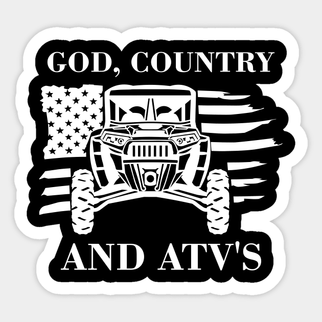 God Country ATV's - Atv 4 Wheelers - Sticker | TeePublic