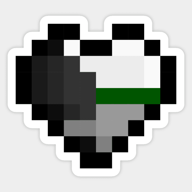 Pixel Heart Demiromantic - Pride - Sticker | TeePublic