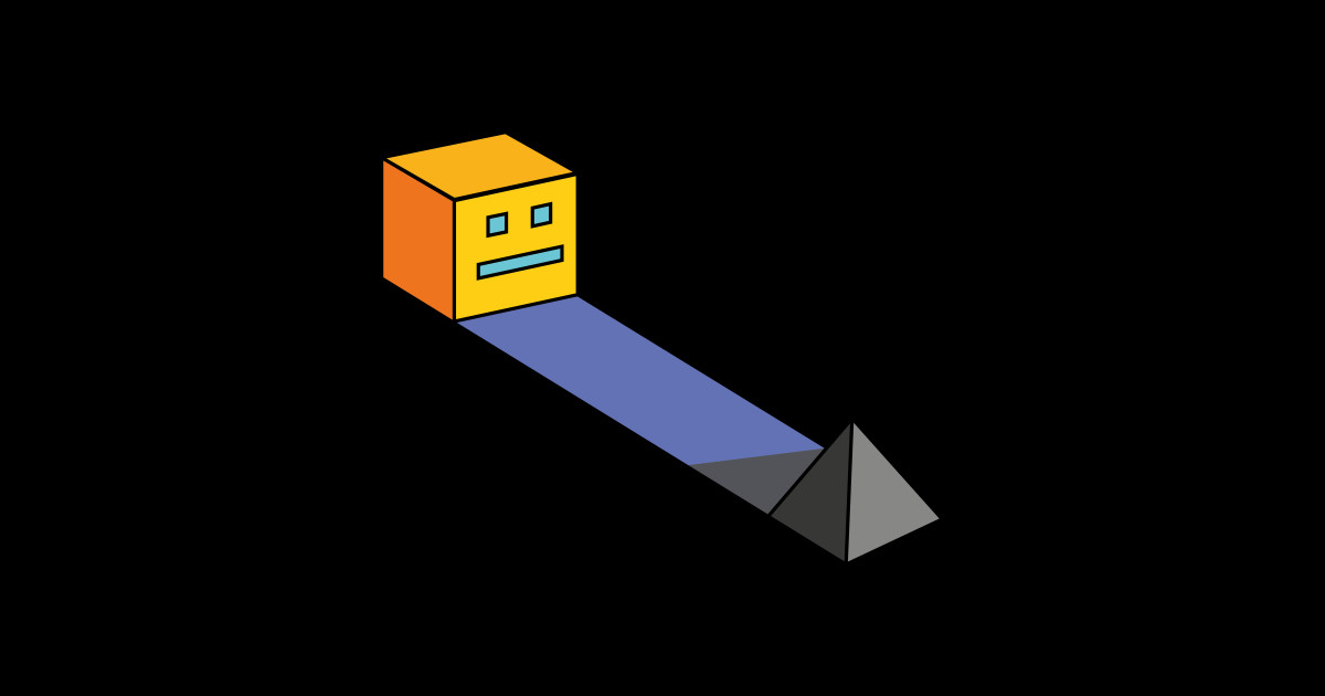 Geometry cube game design - Geometry Dash - Posters and Art Prints ...