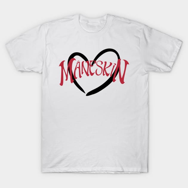 Maneskin in black heart - Maneskin In Black Heart - T-Shirt | TeePublic